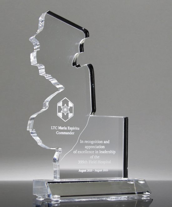 New Jersey Acrylic State Shape Trophy | Edco Awards