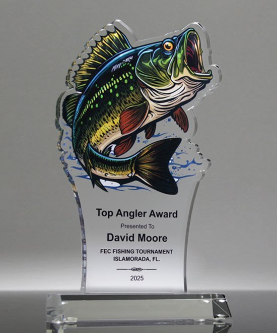 Master Angler Acrylic Fishing Award
