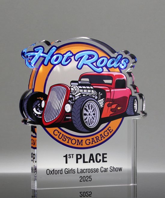 Car Show Acrylic Trophy - Hot Rod Edition | Edco Awards