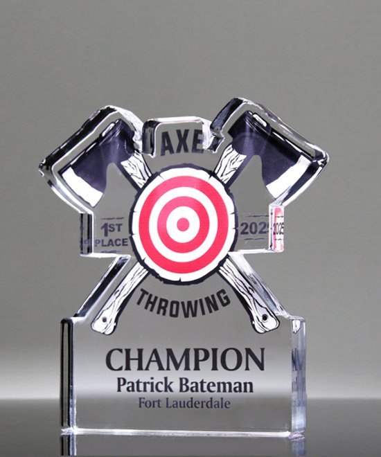 Axe Throwing Acrylic Trophy | Edco Awards