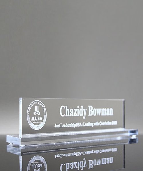 Engraved Acrylic Desk Name Block | Edco Awards