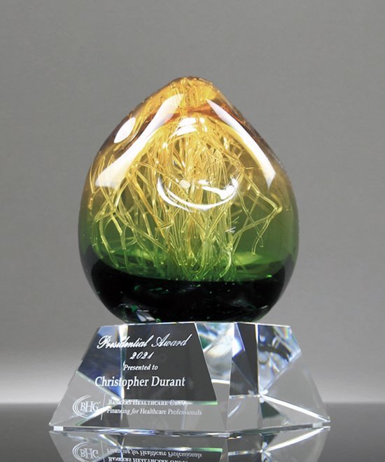Amber Orb Art Glass Award | Edco Awards
