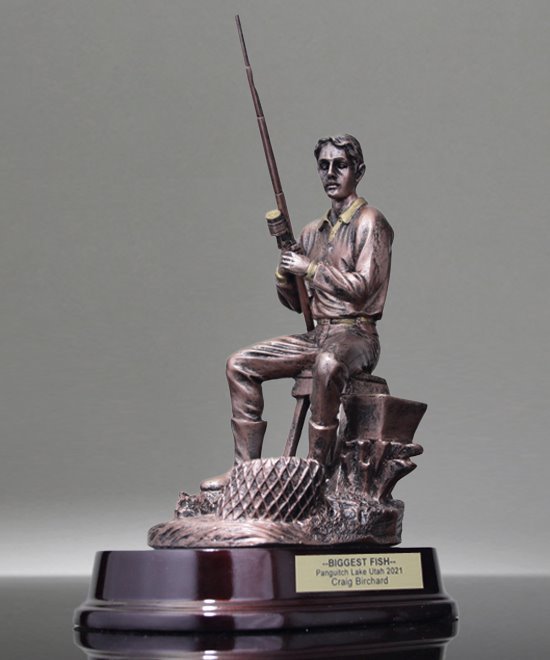 Fishing Trophy Statue | Fishing Resin Award | Edco Awards