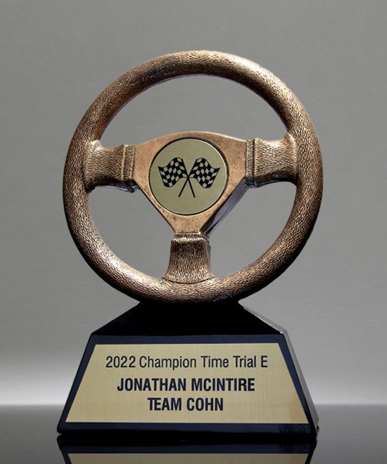 Gold Racing Wheel Trophy | CRS106, CRS107 | Edco Awards