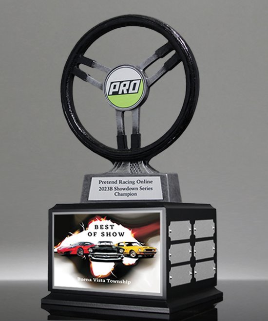 Steering Wheel Perpetual Champion Trophy | Edco Awards
