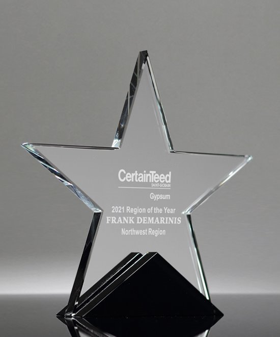 Apex Glass Star Trophy | Edco Awards