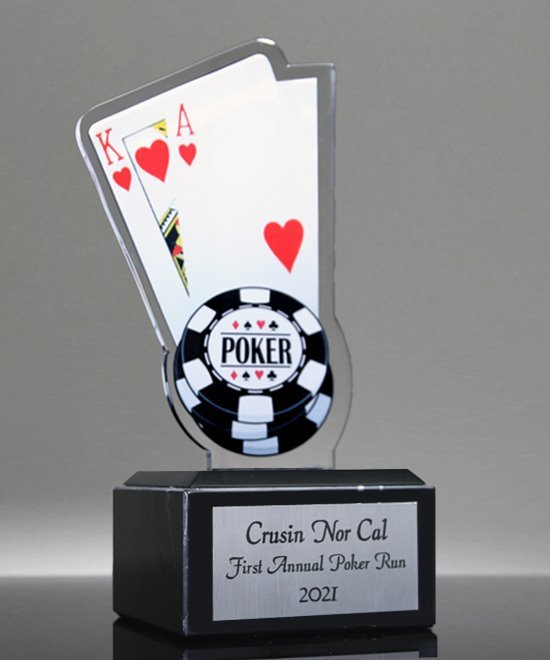 Big Slick Acrylic Cards Trophy | Edco Awards