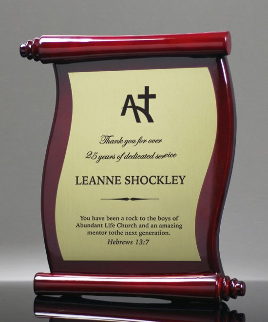Religious Scroll Plaque Award | Edco Awards