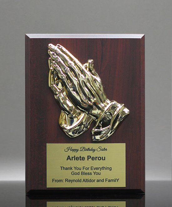 Pastor Appreciation Plaque w/Praying Hands | Edco Awards