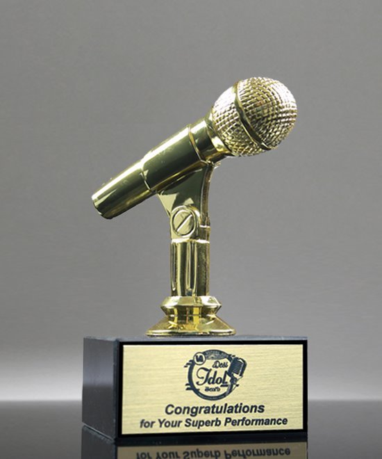Gold Microphone Trophy | Edco Awards