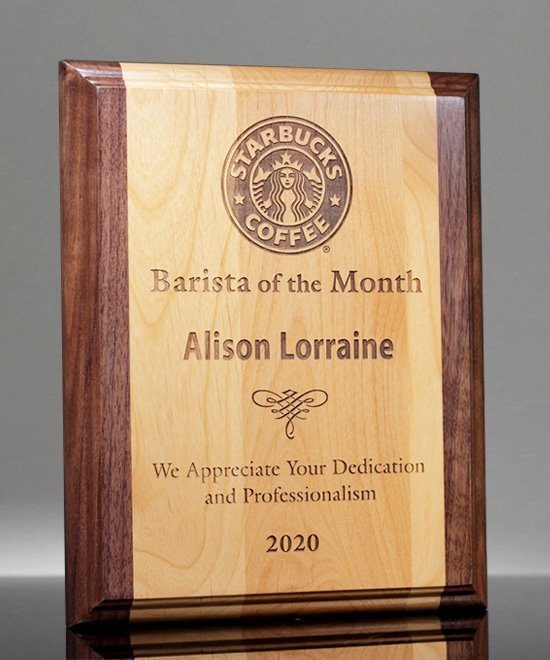 Red Alder Plus Plaque | Edco Awards