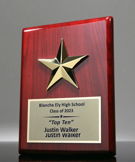 Gold Star Award Plaque | Edco Awards