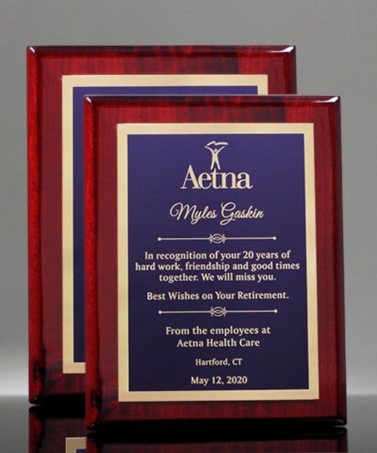 Gloss Rosewood Designer Plaque - Purple Plate