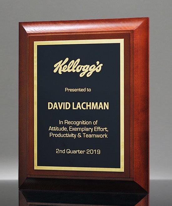 Raised-Panel Cherry Plaque | Edco Awards