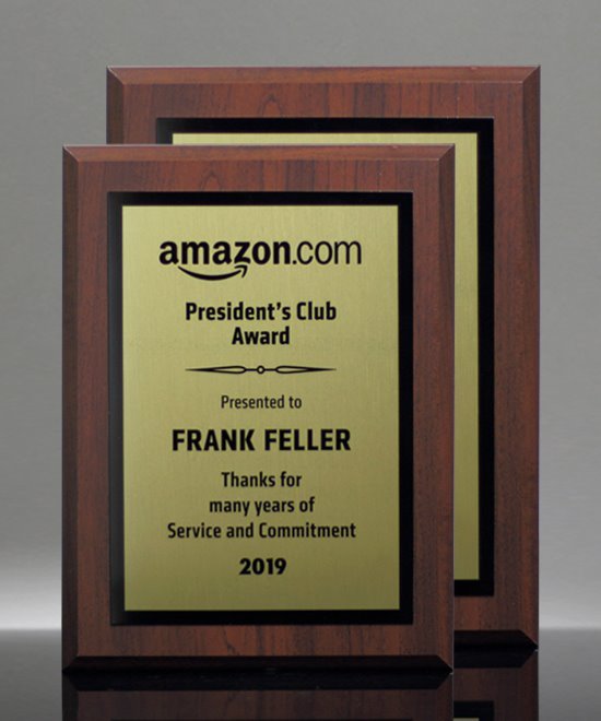 Sublimated Walnut Finish Plaque | Edco Awards
