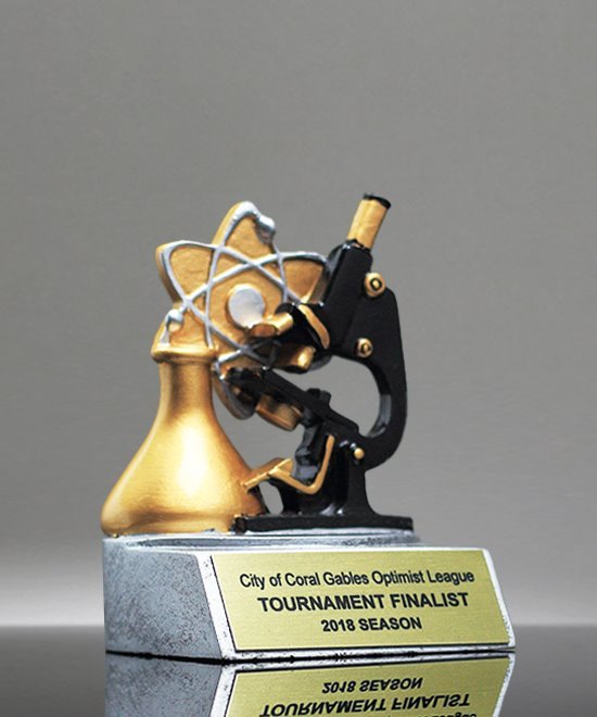 Science Microscope Resin Trophy | 60002GS | Edco Awards