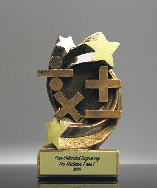 Star Swirl Math Trophy | Edco Awards