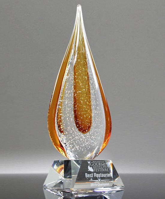 Golden Intrigue Art Glass Award | Edco Awards