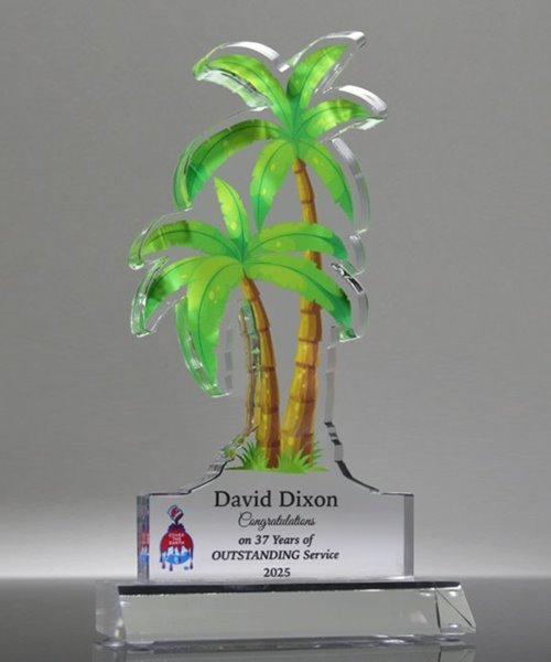 Acrylic Palm Tree Trophy | Edco Awards