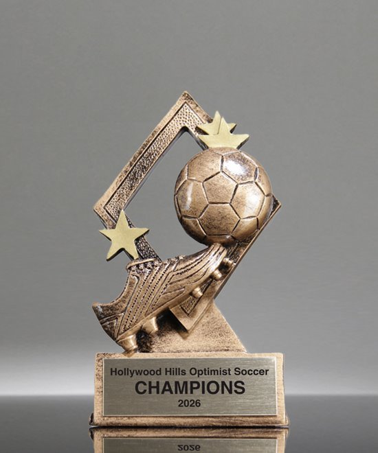 Diamond Soccer All Star Resin Trophy | SKU DR-115 | Edco Awards