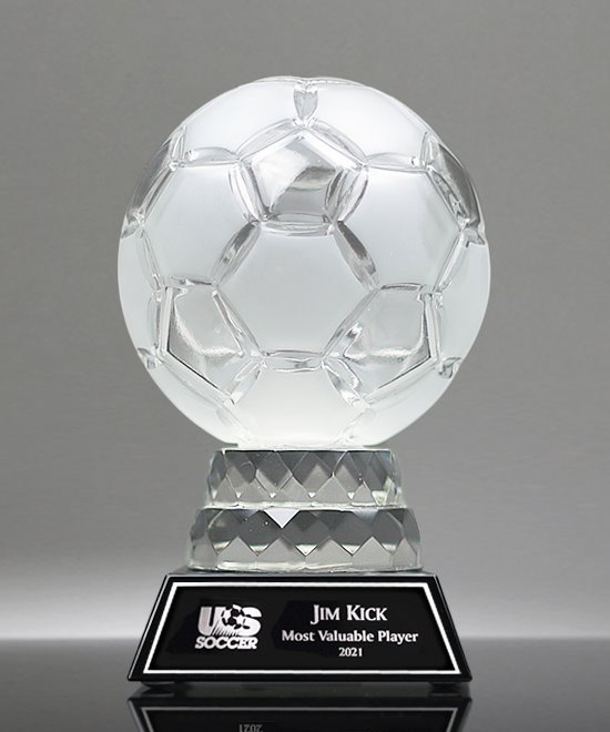 Crystal Soccer Ball Trophy | CRY281, CRY282, CRY283CRY284 | Edco Awards