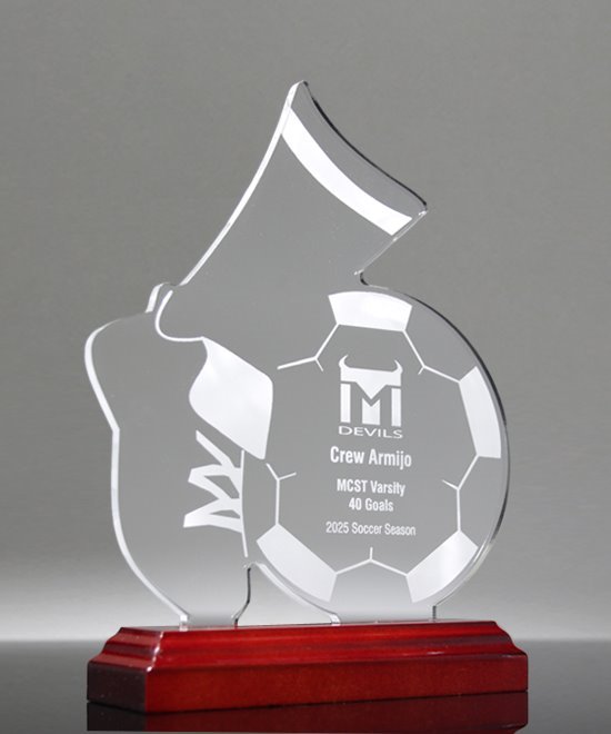 Acrylic Soccer Trophy