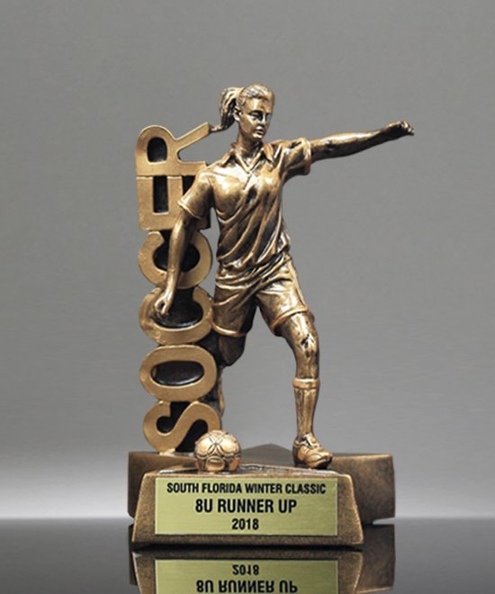 Billboard Female Soccer Trophy | Edco Awards
