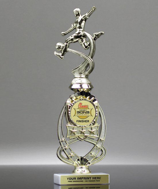 Sport Motion Soccer Trophy with StarBurst Riser | Edco Awards