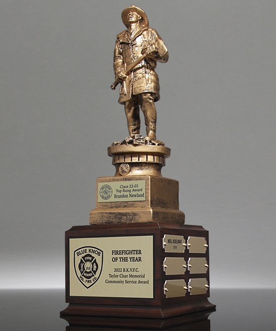 Firefighter of the Year Trophy | Perpetual Trophy | Edco Awards