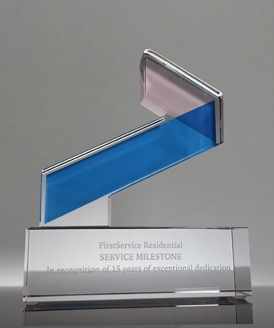 Custom Crystal Logo Award with UV Printing | Edco Awards
