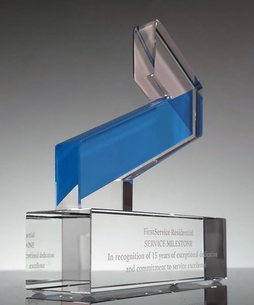 Custom Crystal Logo Award with UV Printing | Edco Awards