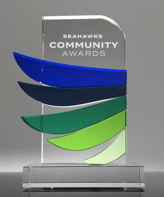 Seattle Seahawks Community Award Crystal | Edco Awards