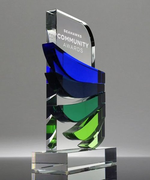 Seattle Seahawks Community Award Crystal | Edco Awards