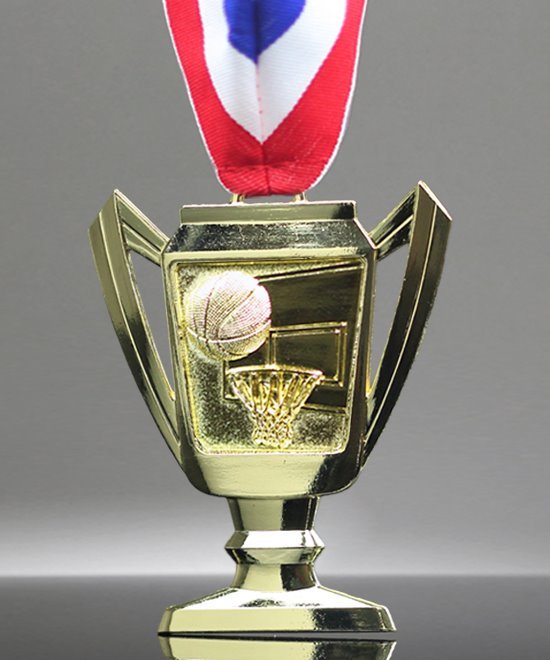 Basketball Trophy Cup Medals - Gold