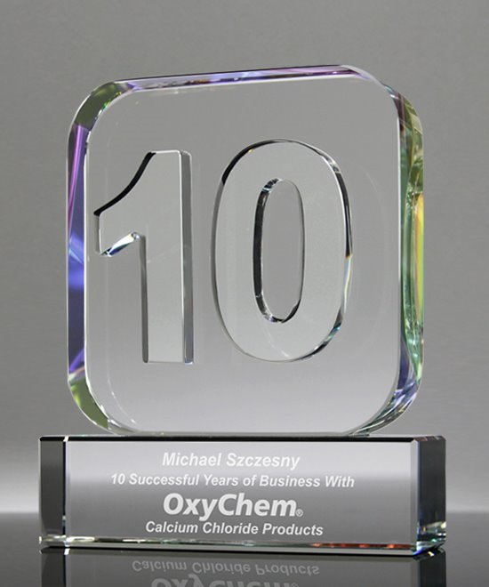 10 Year Crystal Prism Award | edco.com | Edco Awards