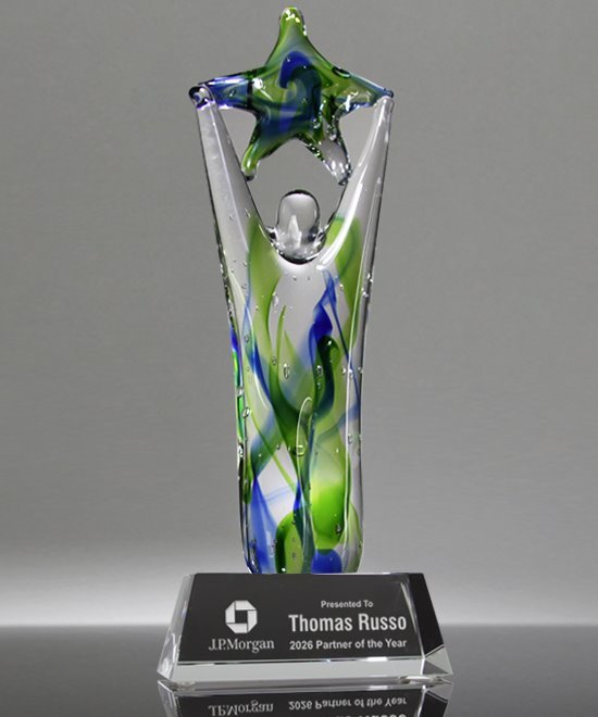 Premium Star Achiever Art Glass Award | Edco Awards