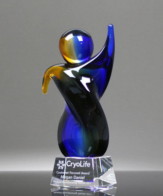 Team Player Art Glass Award | Edco Awards