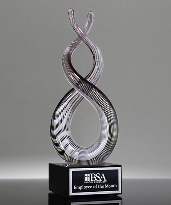 Divine Infinity Helix Art Glass Trophy | Edco Awards
