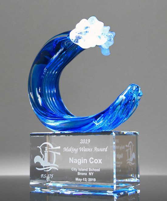 Tidal Wave Art Glass Award | G1805 | Edco Awards