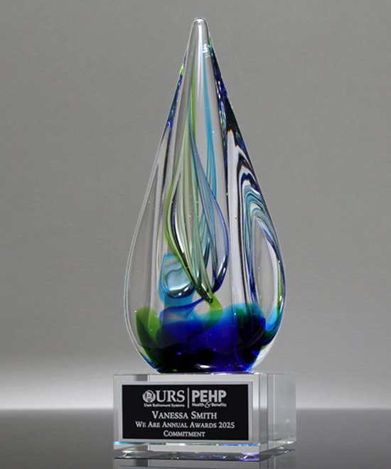 Radiant Helix Art Glass Award | Edco Awards