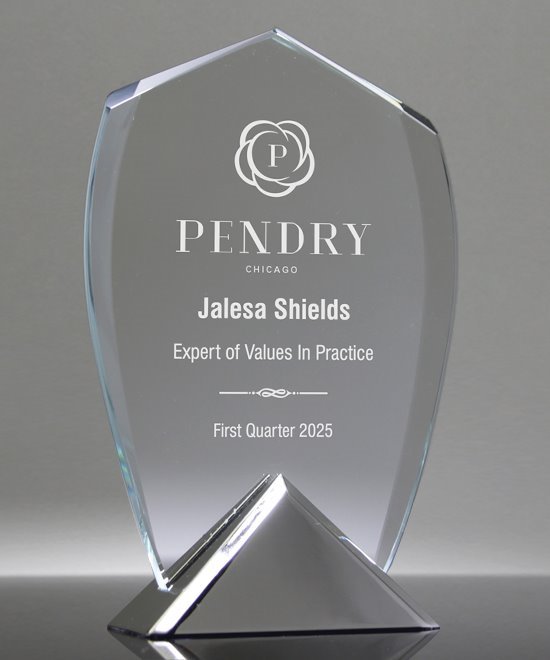 Crystal Shield Trophy | Shield Award Plaque | Edco Awards
