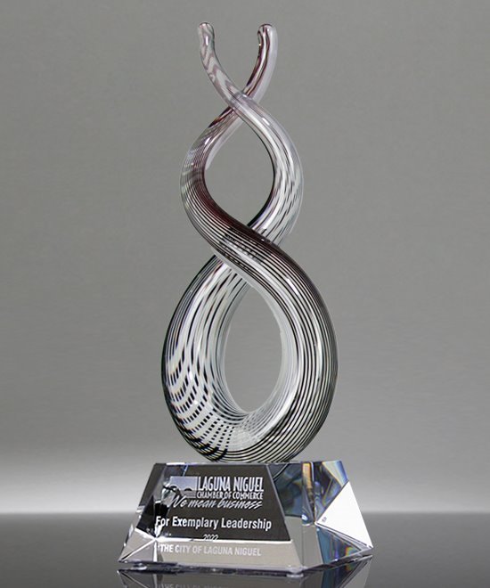 Luminous Fibers Helix Art Glass Award | Edco Awards