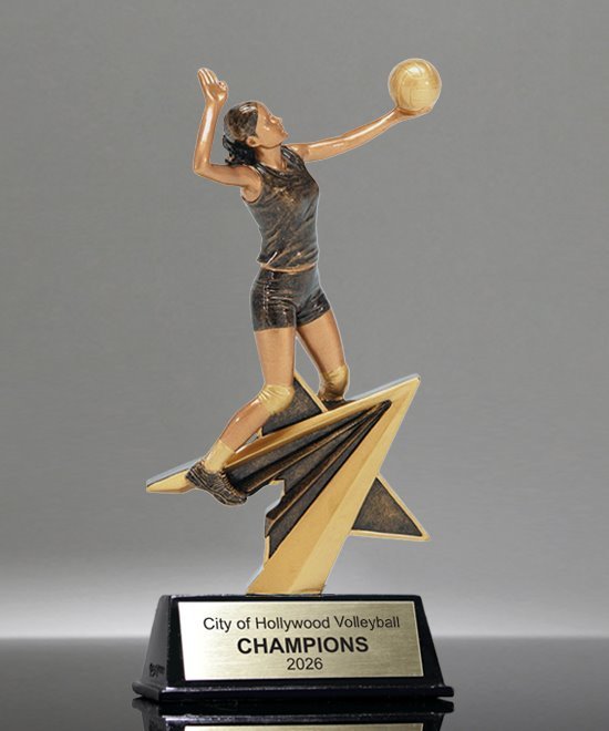 Star Power Female Volleyball Trophy | Edco Awards