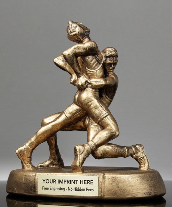 Wrestling Bear Hug Gold Trophy | Edco Awards