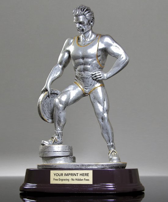 Weightlifter Bar in Hand Trophy RX472SG | Fitness Award | Edco Awards