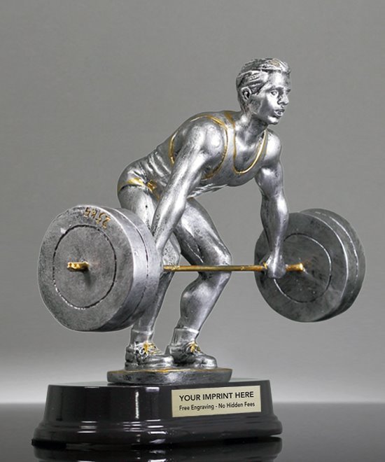 Weightlifter Dead Lift Trophy RX441SG | Fitness Award | Edco Awards