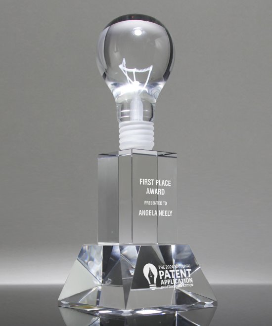 Visionary Crystal Light Bulb Trophy | Lightbulb Award | Edco Awards