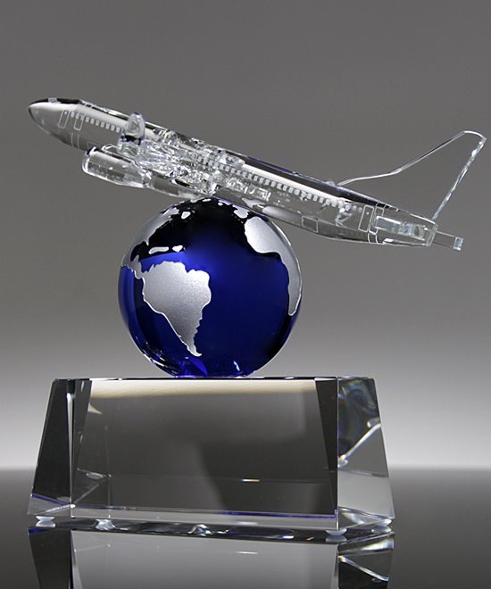 Crystal Airplane Model CAPL12 | Edco Awards