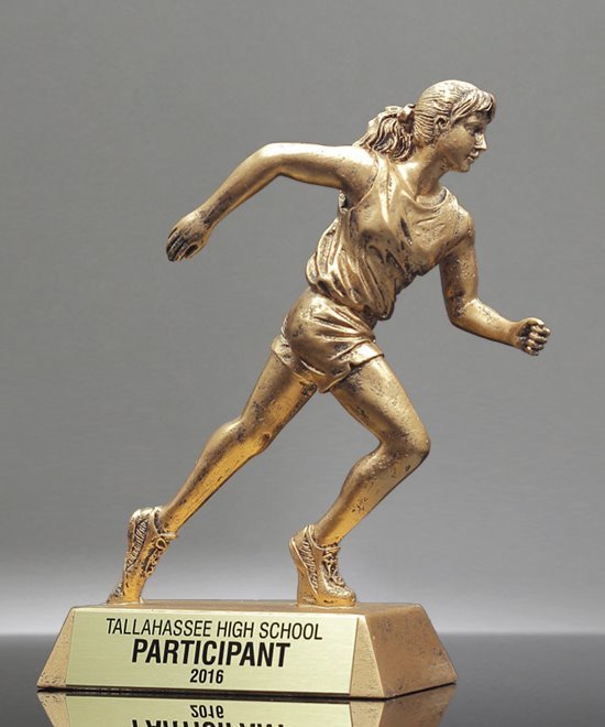 Golden Track Award Sculpture - Female | Edco Awards
