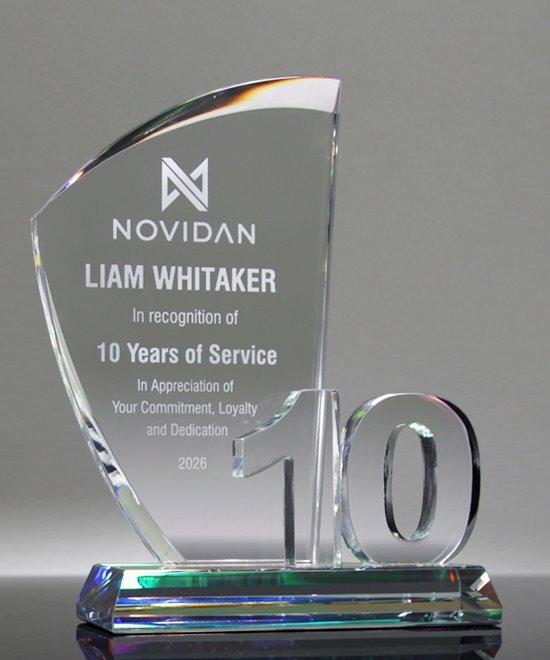 Crystal 10 Year Service Award | Spectral Milestone Series | Edco Awards